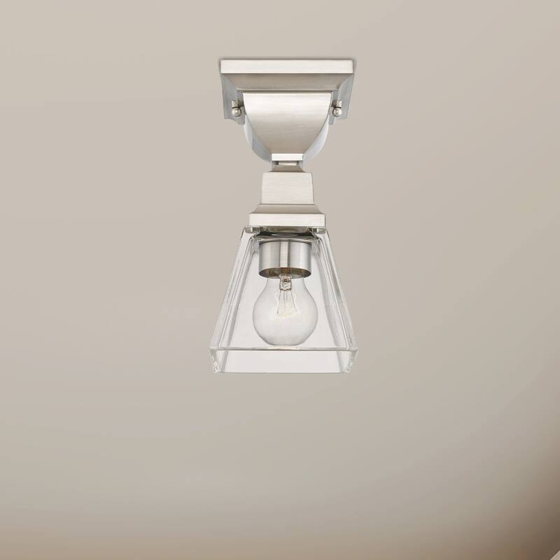 Livex Lighting Mission Single Light 5" Wide Semi-Flush Ceiling Fixture ...
