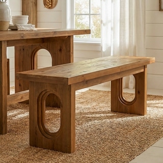 43-Inches Solid Wood Dining Bench for Kitchen / Dining Room / Entryway ...