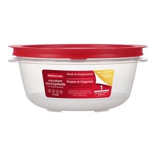 5.94-Cup Round Food Storage Container with Secure Lid, Stackable Design ...