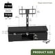 Height-Adjustable TV Stand with Built-in Power Outlets, RGB LED ...