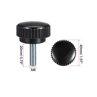 M8x20mm Male Thread Knurled Clamping Knobs Grip Thumb Screw on 3Pcs ...