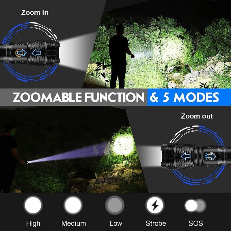 Rechargeable Flashlight High Lumen - Overstock - 37570908