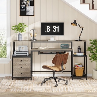 63 inch Home Office Desk with 3 Drawer for Home Office - Bed Bath ...
