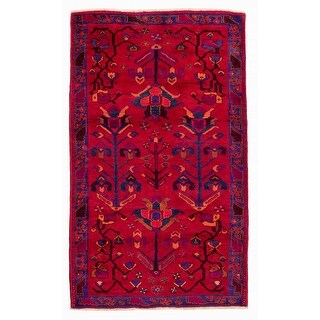 ECARPETGALLERY Hand-knotted Melis Red Wool Rug - 4'11 x 8'5 - Bed Bath ...