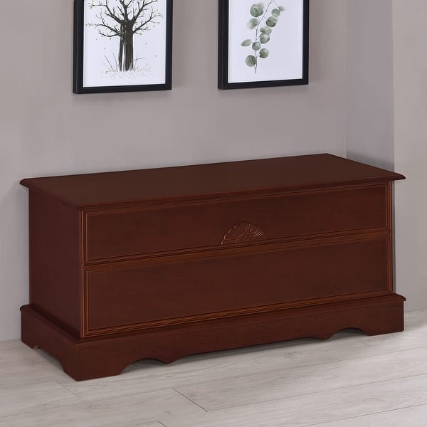 Finlay Deep Tobacco Flip Open Storage Cedar Chest - On Sale - Bed Bath ...