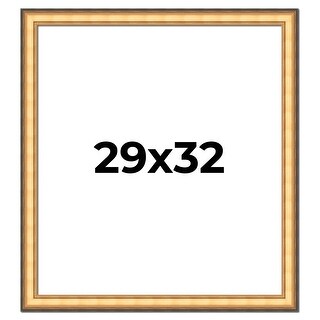 29x32 Frame Gold Plein Aire Solid Wood Picture Frame Width 2 Inches ...