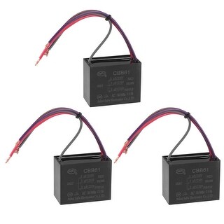 Metallized Film Ceiling Fan Capacitor CBB61 5/5/5uF 250V 4 Wires 3Pcs ...