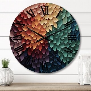 Designart "Hardedge Art Harmonic Fusion III" Modern Oversized Wood Wall ...