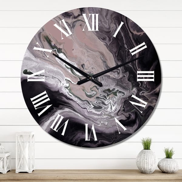 dark grey wall clock
