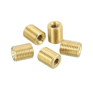 5pcs M10 to M5 Sleeve Reducing Nut 12mm Long Hollow Tube Adapter Brass ...