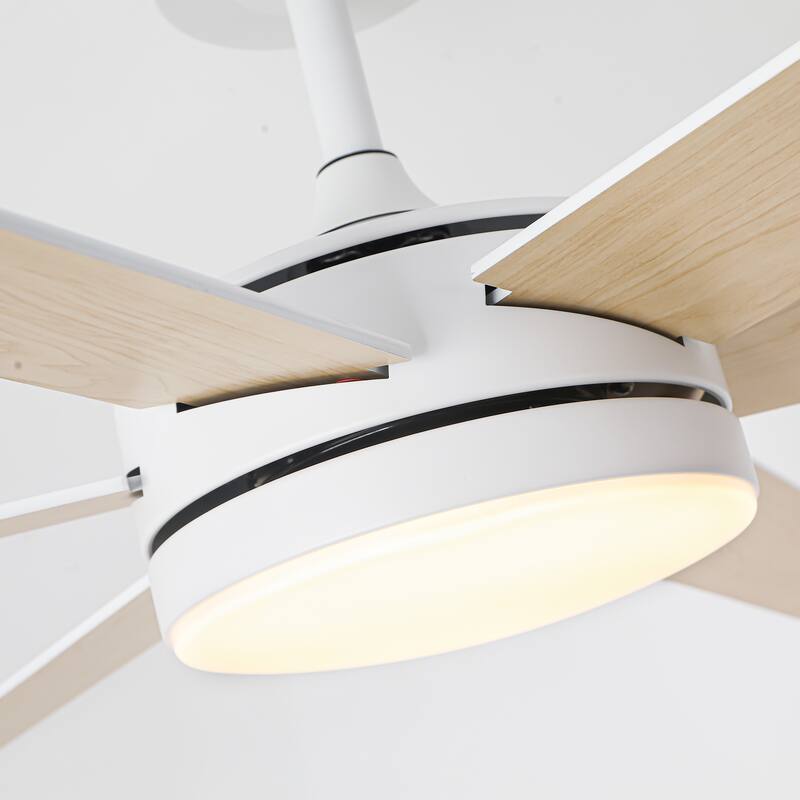 Coastal 60-in White Reversible 6-Blade Large Indoor Ceiling Fan with ...