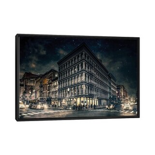 iCanvas "Back To Gotham" by Jackson Carvalho Framed - Bed Bath & Beyond ...