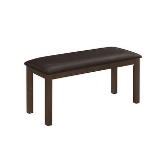 Monarch Specialties - Bench, 42" Rectangular, Wood, Upholstered, Dining ...