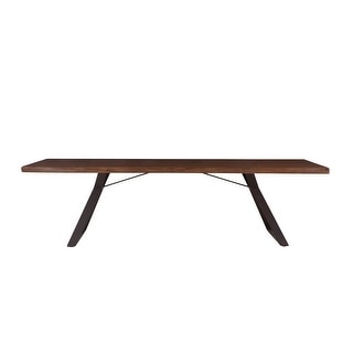 Nottingham 106-Inch Acacia Wood Dining Table in Walnut Finish - Bed ...