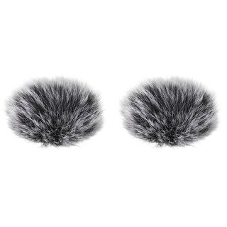 Furry Microphone Windscreen 7mmx 60mm Mic Cover Windshield Black White ...
