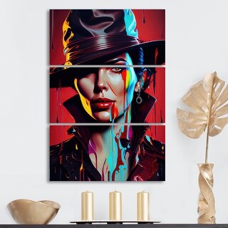Designart "Female Criminal Mastermind V" Woman Fantasy Canvas Art Print ...