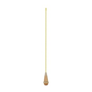 Aspen Creative 12" Natural Finish Wooden Knob Pull Chain with Polished ...