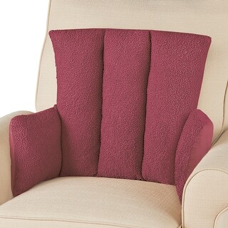 Reversible Fleece Plush Cushioned Backrest - Bed Bath & Beyond - 41512283