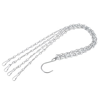 2pcs Hanging Chains 58cm Extension Link 4 Point Holder w S Shaped Hook ...