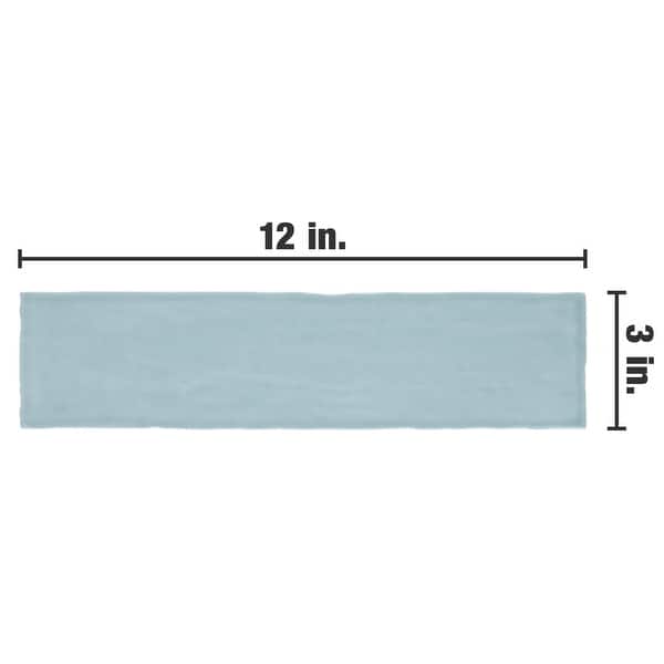 Merola Tile Castillo Sky 3" x 12" Ceramic Wall Tile - Bed Bath & Beyond ...