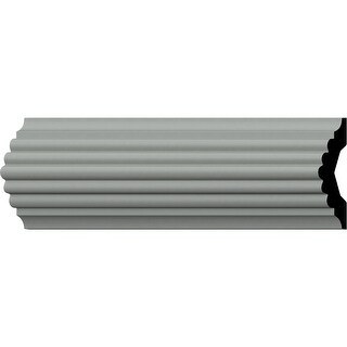 1 7/8"H x 3/4"P x 94 1/2"L, (9 1/2" Repeat), Reeded Panel Moulding ...