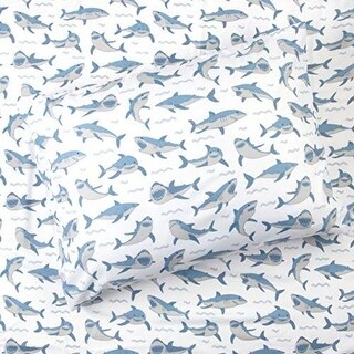 4-Piece Blue Shark Sheet Set - Bed Bath & Beyond - 42277419