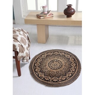 Printed Jute Rug 36" Round - 36"x36" - Bed Bath & Beyond - 37219753