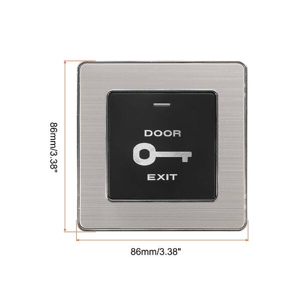 Exit Release Button Switch Resettable 1 Gang 1 Way Stainless Steel&PC ...