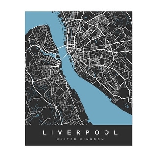 Liverpool England United Kingdom Liverpool City Map Art Print/Poster ...