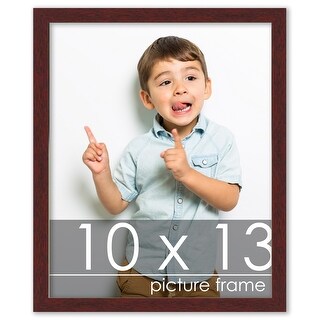 10x13 Traditional Mahogany Wood Picture Frame - UV Acrylic, Foam Board ...