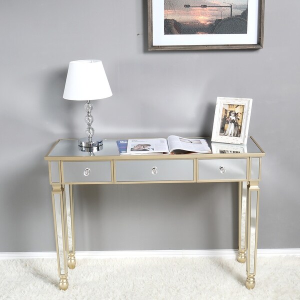 3 drawer mirrored console table store
