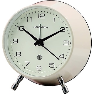 Alarm Clock for Bedroom, 4 Inches Battery Operated Silent Alarm Clocks ...