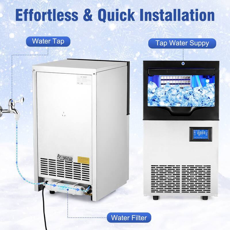 Commercial Ice Maker Produces 88 LBs - Overstock - 41015816