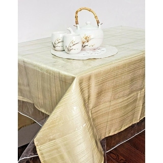 Clear Vinyl Tablecloth Stain Protector Durable Dining Table Protector ...
