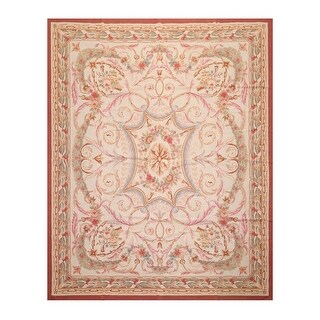 Hand Woven Asmara Classic Scrolls Flatweave Beige WoolArea Rug (8x10 ...
