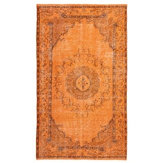 ECARPETGALLERY Hand-knotted Color Transition Orange Wool Rug - 5'4 x 8 ...