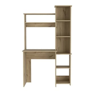 Wood 40-Inch Computer Desk with Hutch and Shelving - Bed Bath & Beyond ...