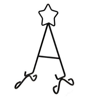 Large Star Plate Stand Black Metal A-Frame Display Holder 12 Inch - 12 ...