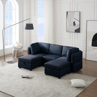 5 Seater Modular Sofa,Reversible Sectional Sofa Modern Modular ...