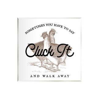 Stupell Cluck It & Walk Away Funny Chickens Wall Plaque Art by Lil' Rue ...