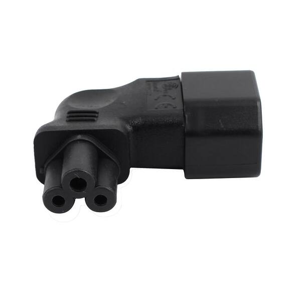 IEC 320 C14 to IEC C5 Angled Power Adapter 3 PIN 90 Degree Right Elbow ...