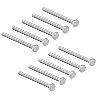 M4 Thread 50mm 304 Stainless Steel Hex Head Screw Bolts Fastener 10pcs ...