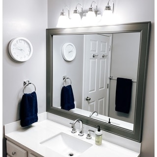 Frame My Mirror Dark Grey Framed Wall Mirror, Porter - Bed Bath ...