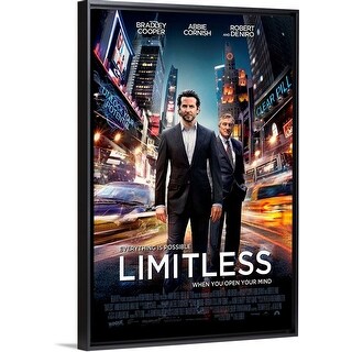 "Limitless - Movie Poster - UK" Black Float Frame Canvas Art - Bed Bath ...