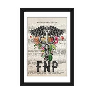 iCanvas "FNP, Family Nurse Practitioner With Flowers" by Aged Pixel ...