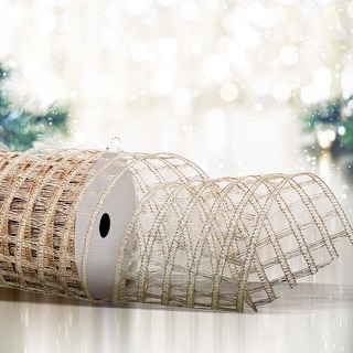 4"X10y Knitted Metallic Net Ribbon - 4" x 10 Yards - Bed Bath & Beyond ...