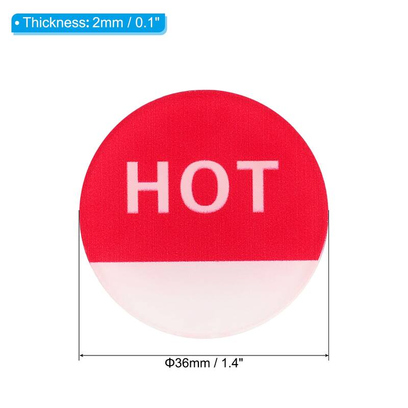 Self Stick Hot/Cold Water Label, Acrylic Waterproof Sticker Signs for ...