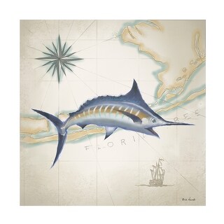 Rick Novak 'Sailfish Map I' Canvas Art - Bed Bath & Beyond - 39477309
