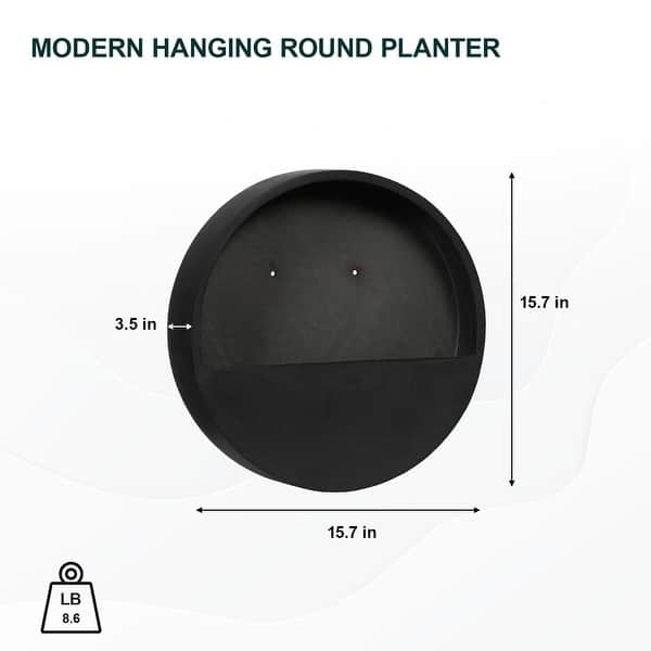 Pottery Pots Wally Fiberstone Indoor Outdoor Modern Hanging Round ...