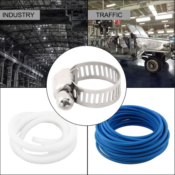 3/8-5/8"Dia 12pcs 201 Steel Adjustable Clip Clamping Hose Clamp ...